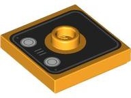 LEGO Plate, Modified 2 x 2 with Groove and 1 Stud in Center with Two ...